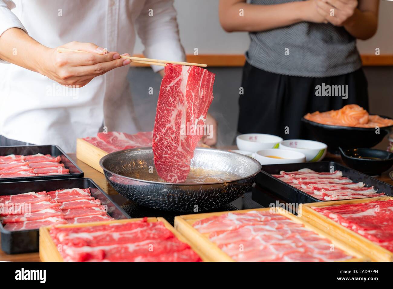 Shabu Shabu cooking Stock Photo - Alamy