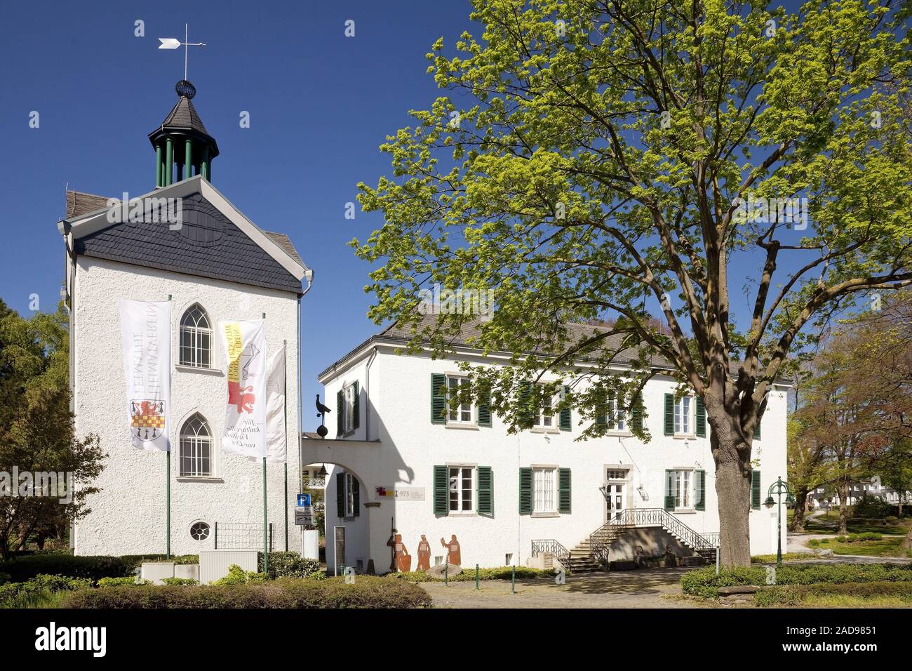 House Letmathe in spring, Iserlohn, Sauerland, North Rhine-Westphalia ...