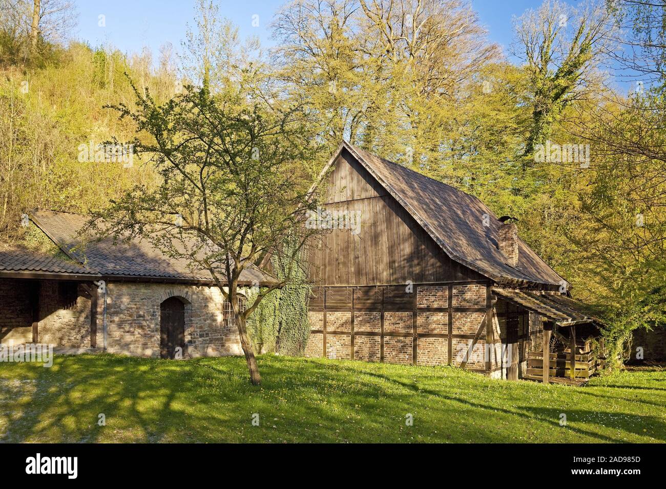 industrial cultural monument Oberroedinghauser Hammer in spring ...