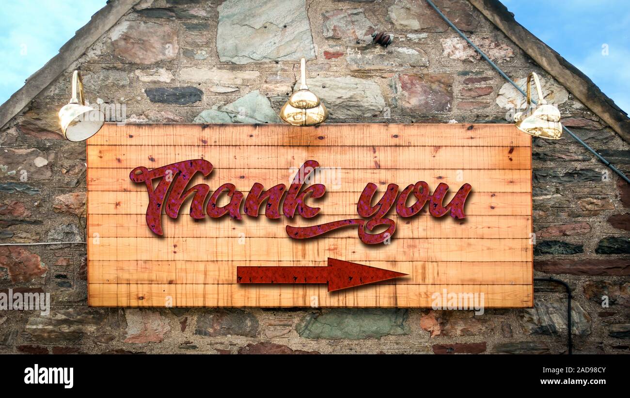 Street Sign Thank You Stock Photo - Alamy