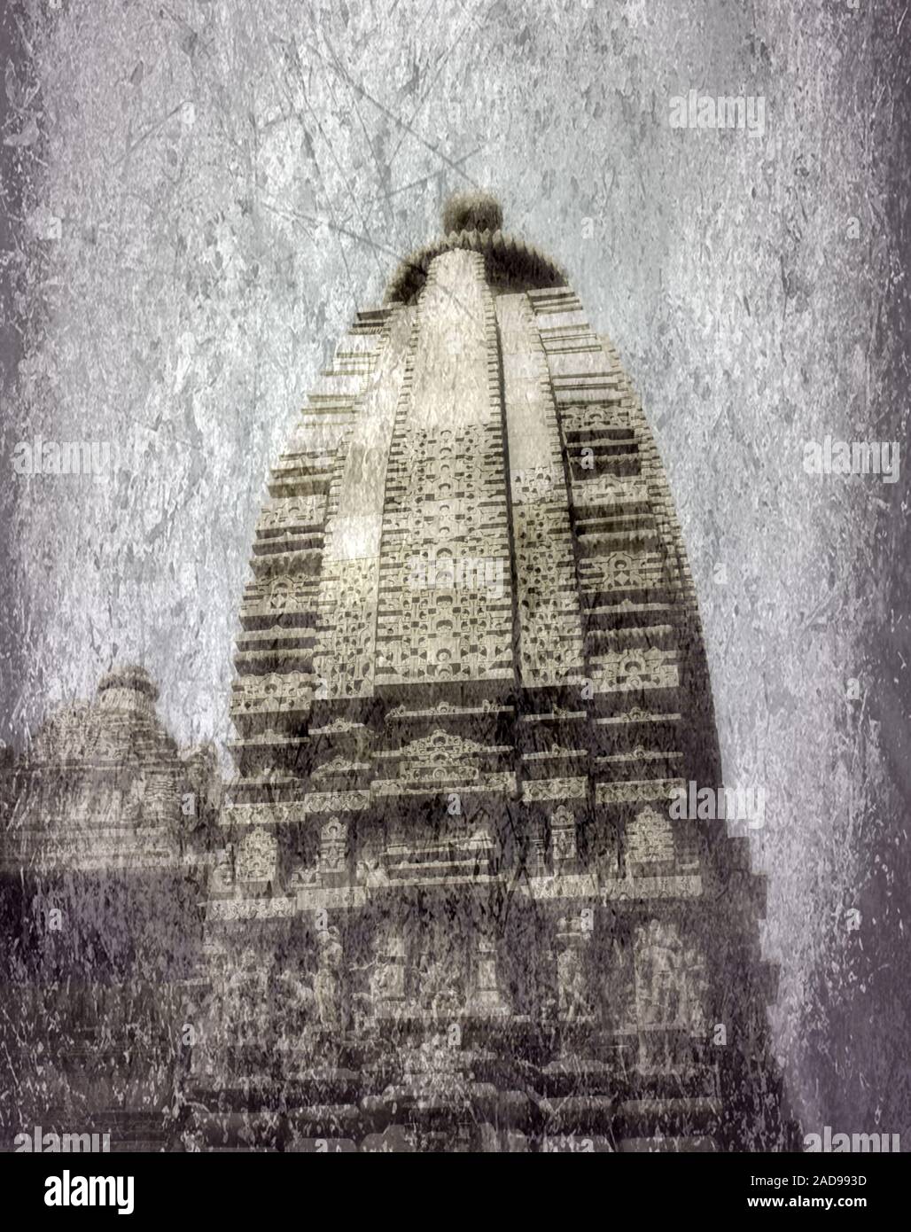 Shikhara crowning temple as mount Kailash for Shiva Stock Photo - Alamy