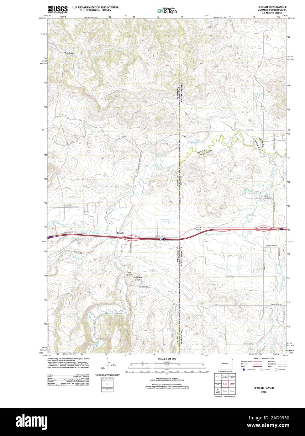 Beulah map hi-res stock photography and images - Alamy