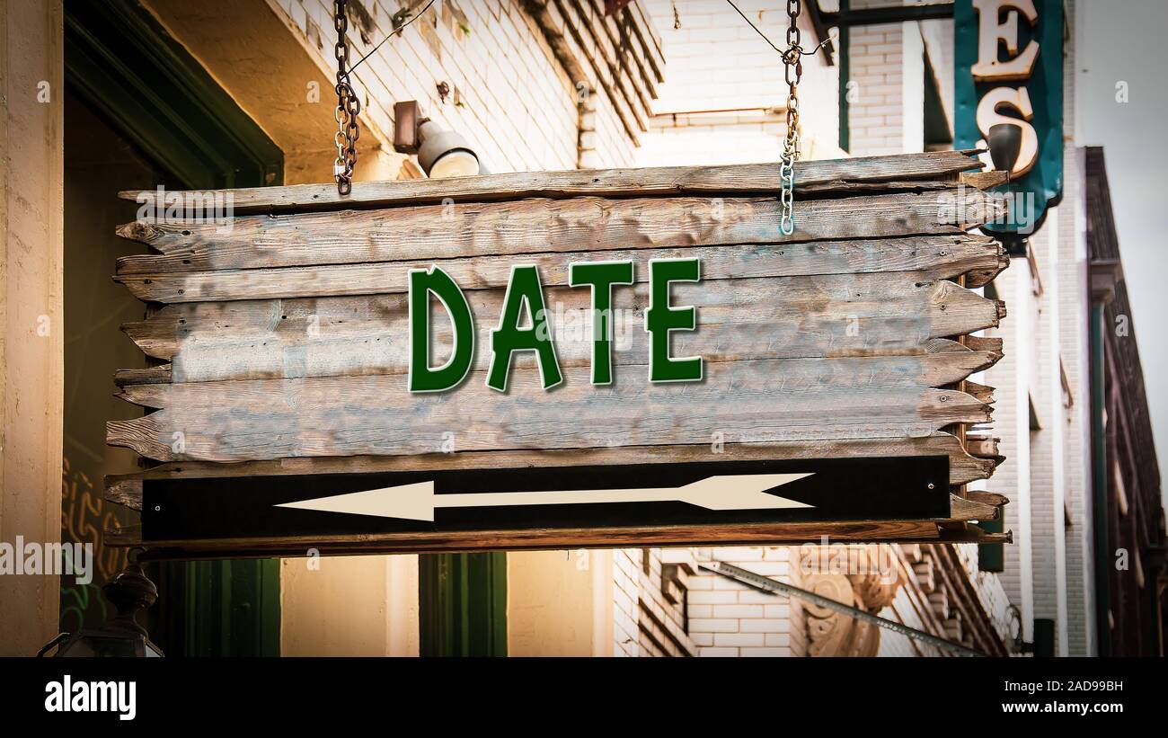 Street Sign to Date Stock Photo - Alamy