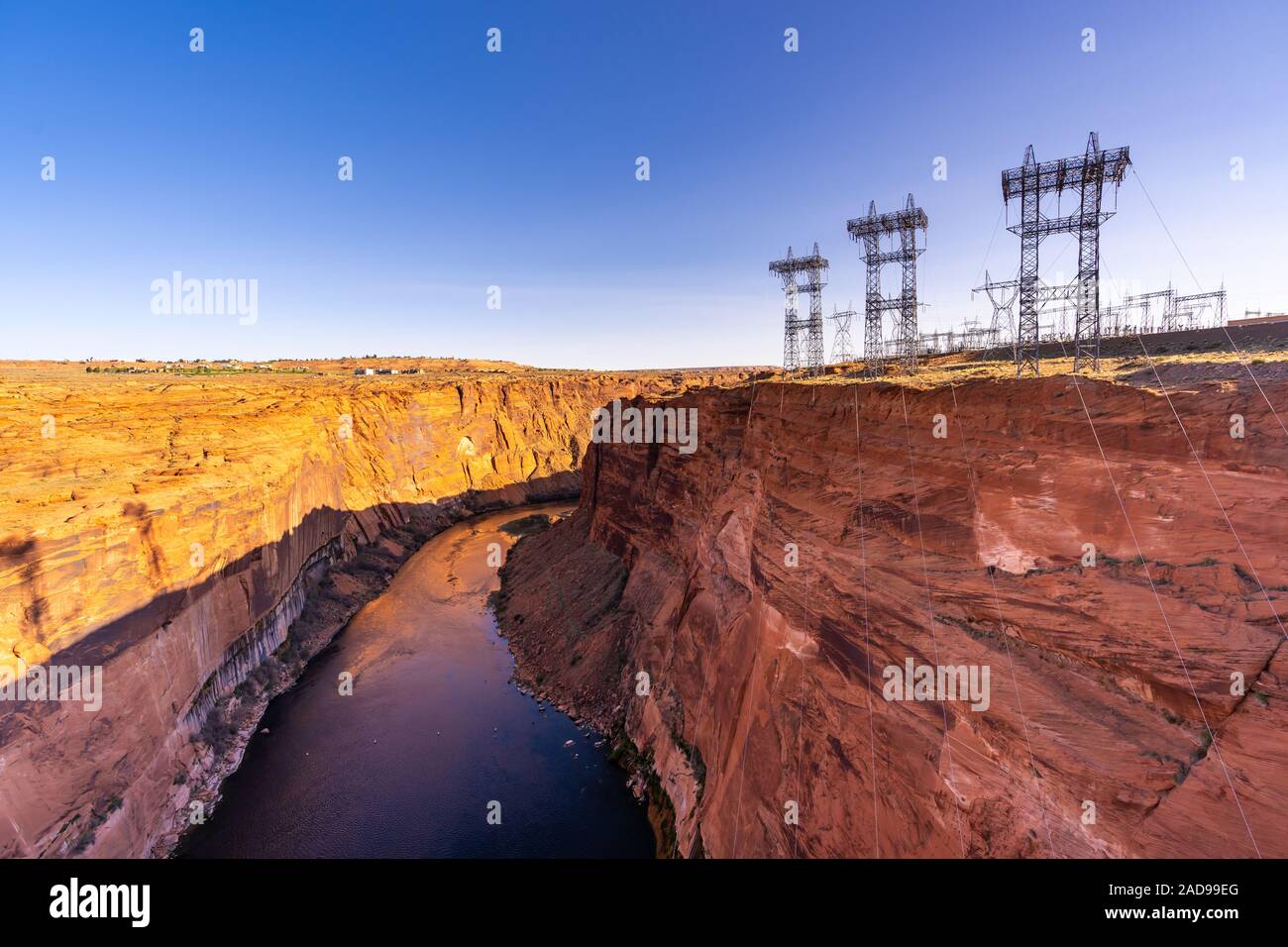 Power plant over dam Stock Photo - Alamy