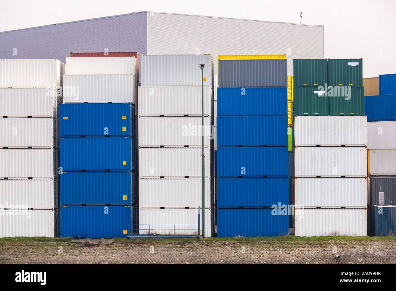 Cargo Containers Goods Stack Stock Photo - Alamy