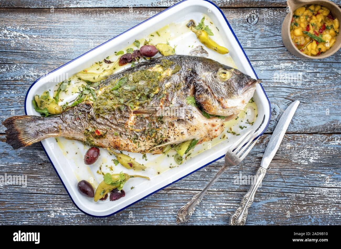 Seabream dish hi-res stock photography and images - Alamy