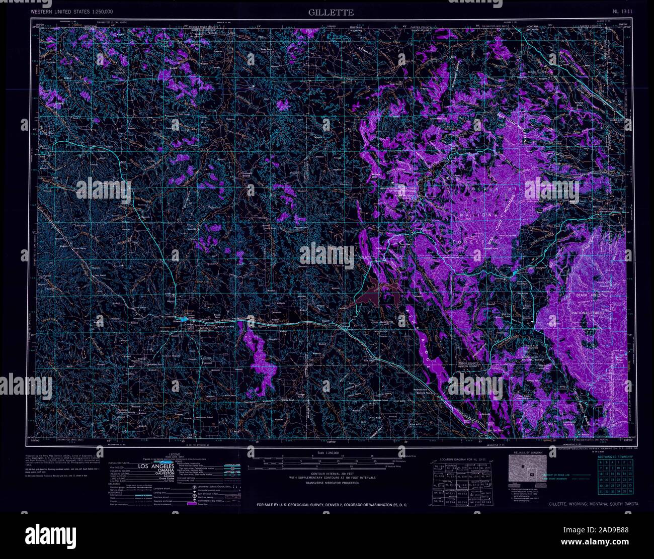 Gillette map hi-res stock photography and images - Alamy