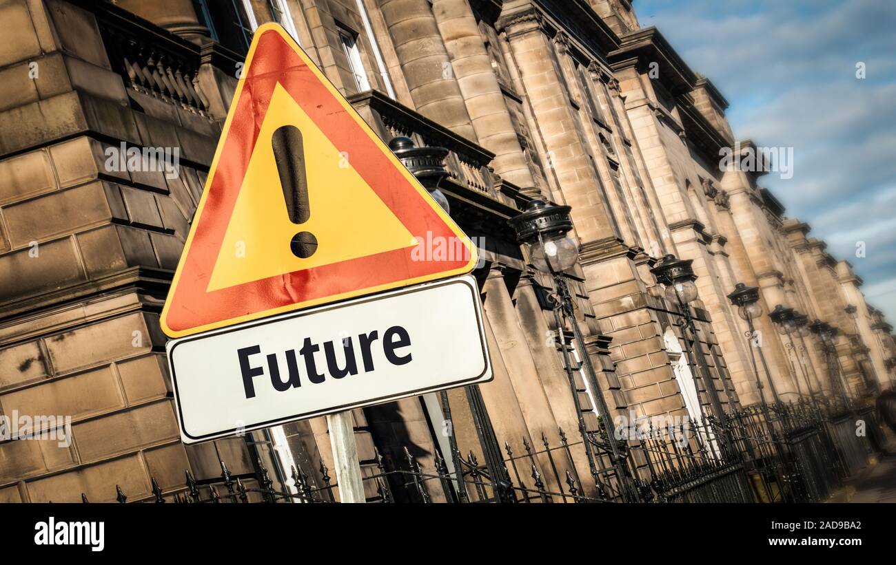 Street Sign to Future Stock Photo - Alamy