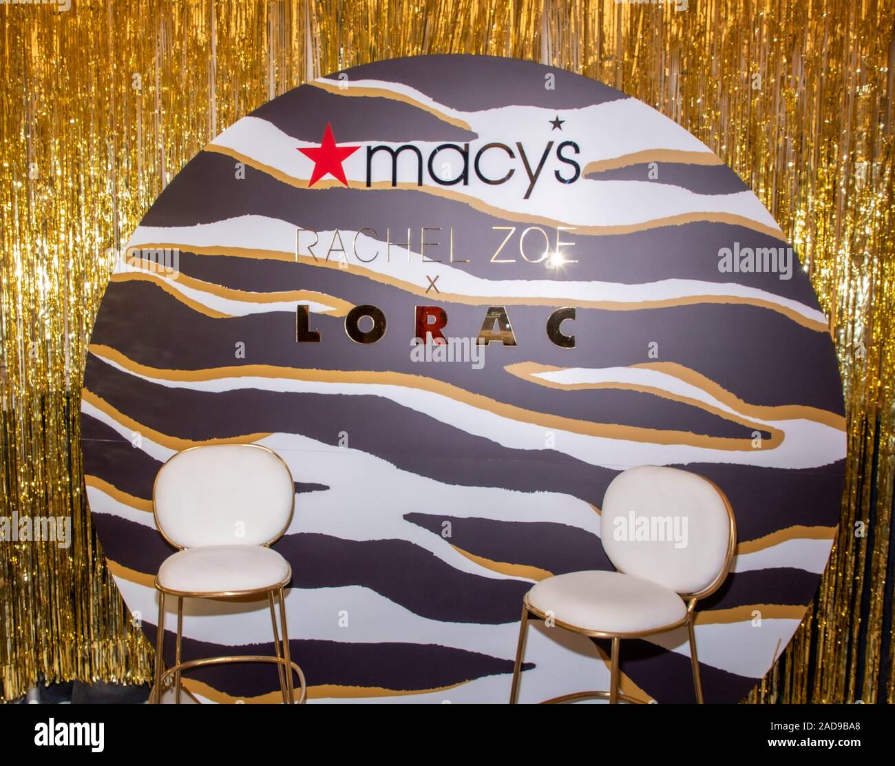 New York, NY, USA - December 3, 2019: Set up for Rachel Zoe launch of ...