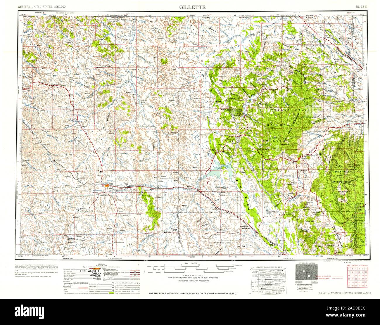 Gillette map hi-res stock photography and images - Alamy