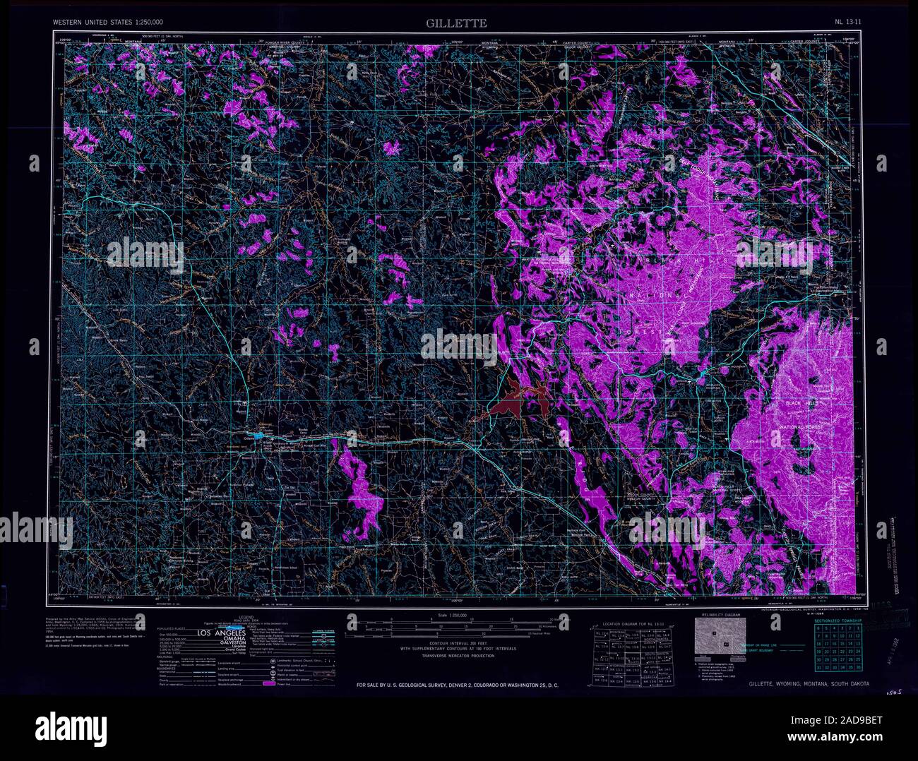 Gillette map hi-res stock photography and images - Alamy