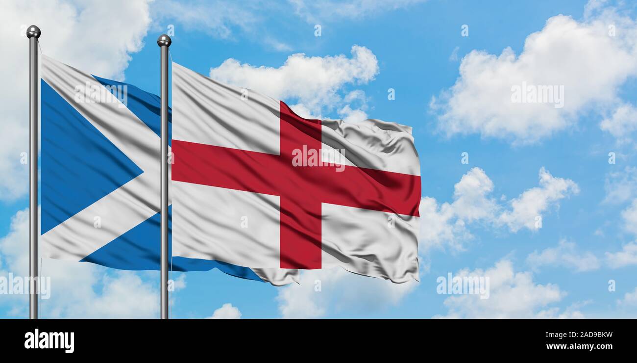 England flag scotland flag together hi-res stock photography and images ...