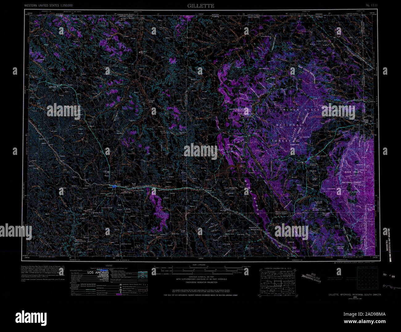 Gillette map hi-res stock photography and images - Alamy