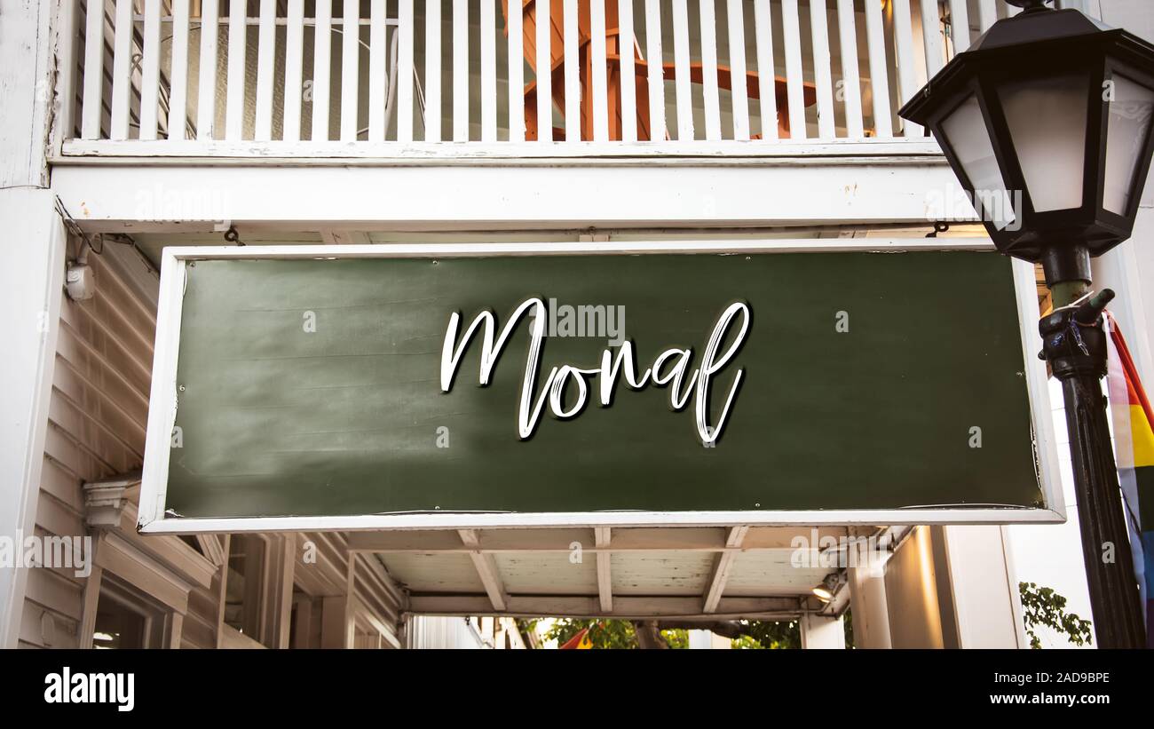 Street Sign to Moral Stock Photo - Alamy