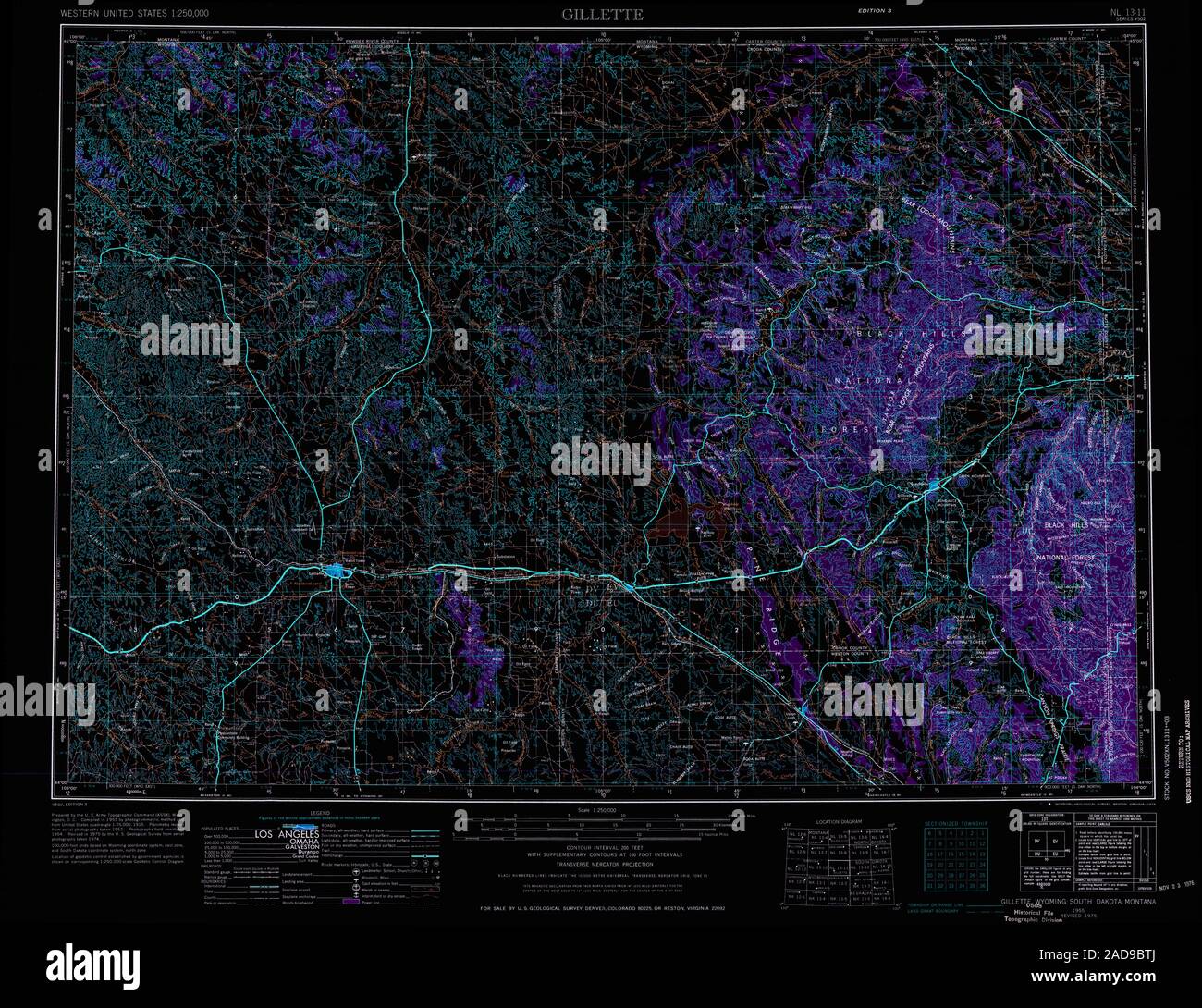Map of gillette hi-res stock photography and images - Alamy