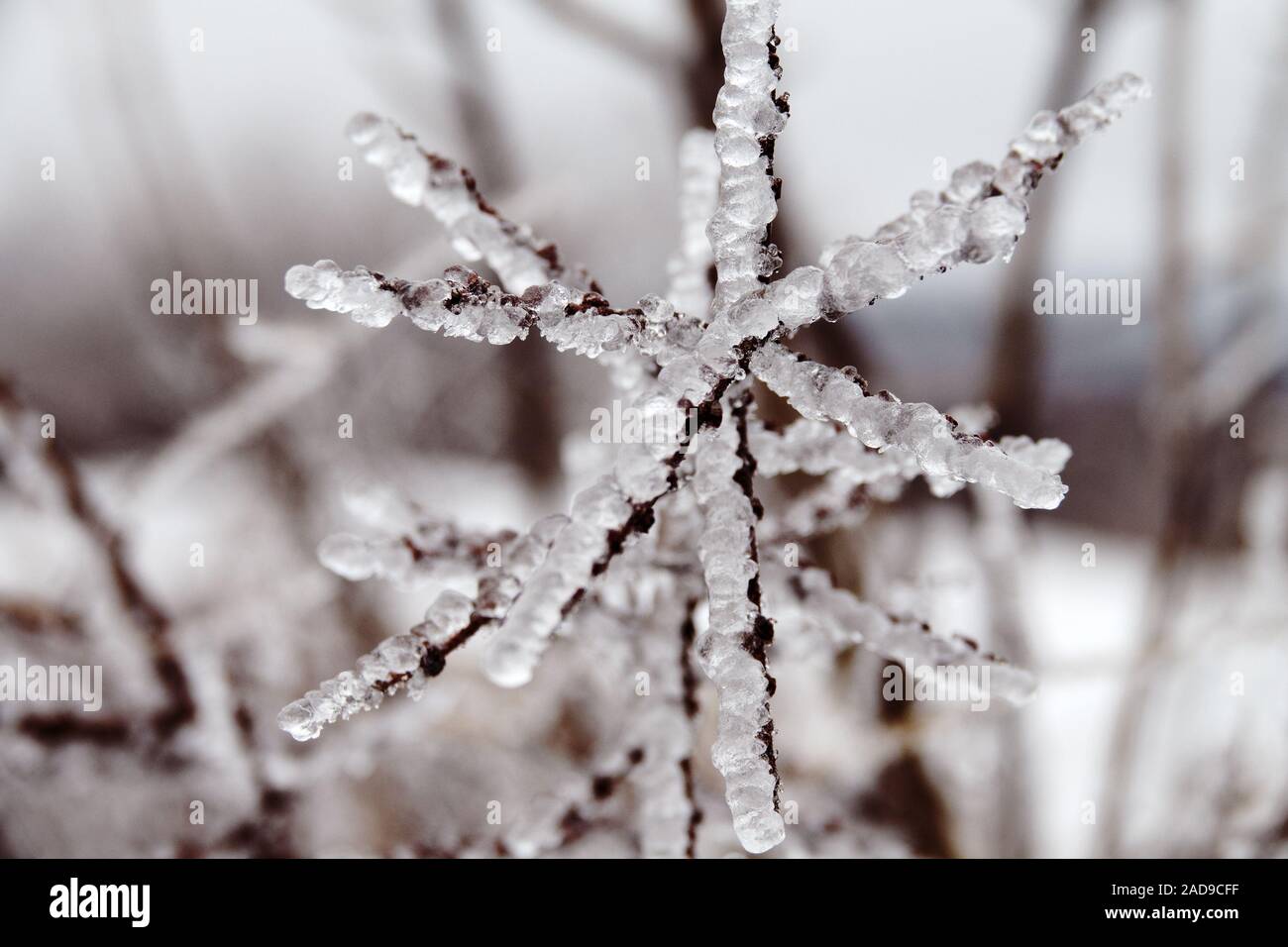 Natural disaster in form of ice rain came to southern region Stock ...