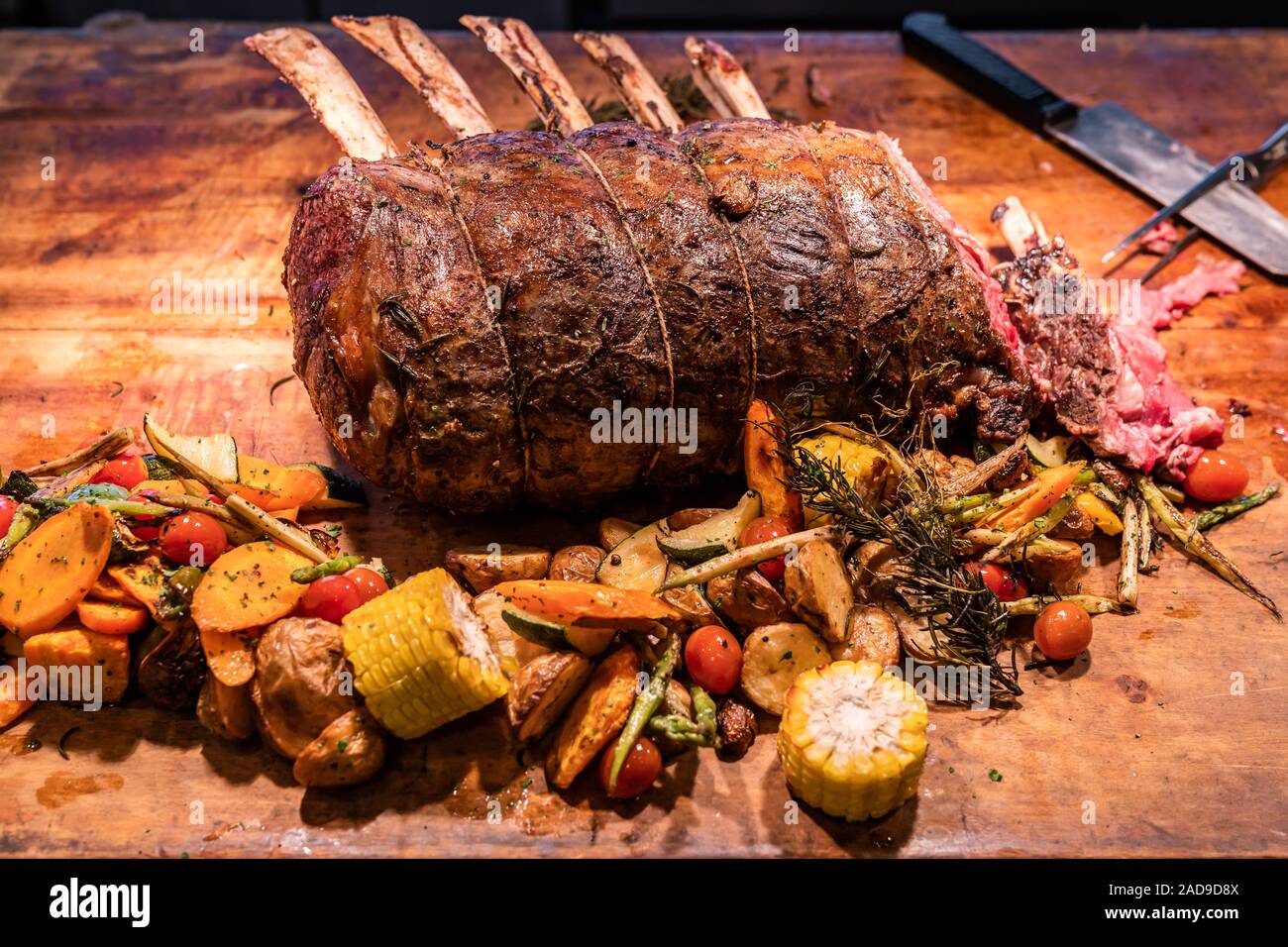 Wagyu beef roast prime rib Stock Photo - Alamy