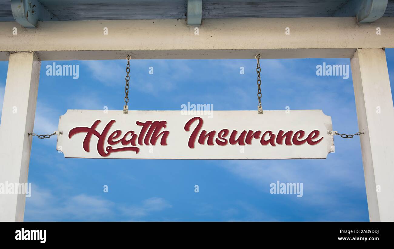 Street Sign to Health Insurance Stock Photo - Alamy