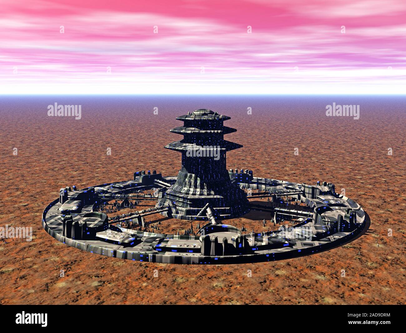 Station alone on Mars Stock Photo - Alamy