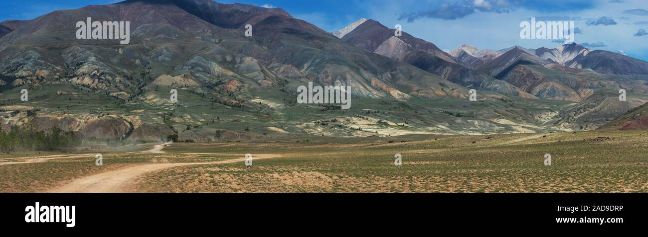 Different colored mountains Stock Photo - Alamy