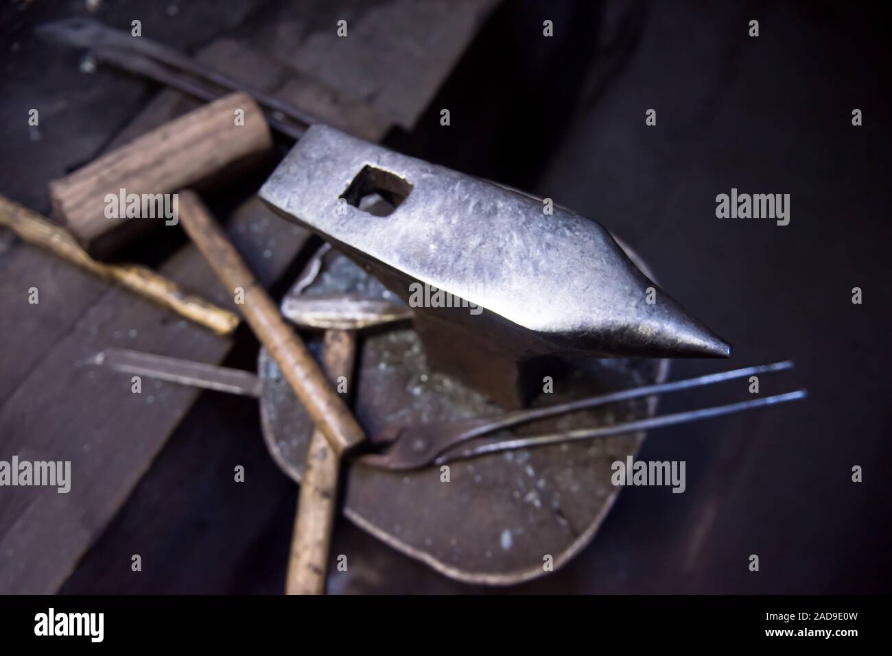 Working tool at blacksmith traditional workshop Stock Photo - Alamy