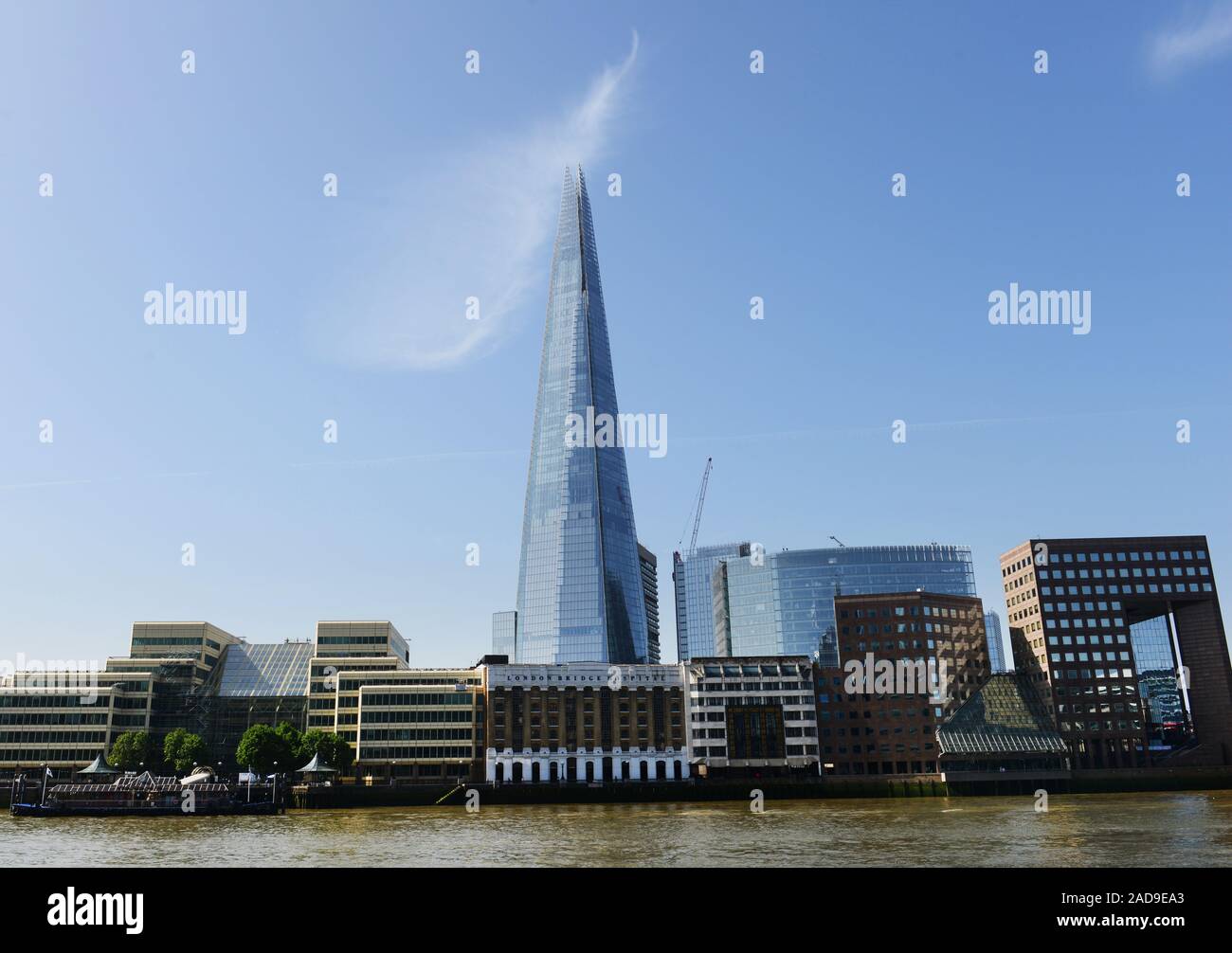 A view of The Shard and other modern buildings in Southwark, London ...