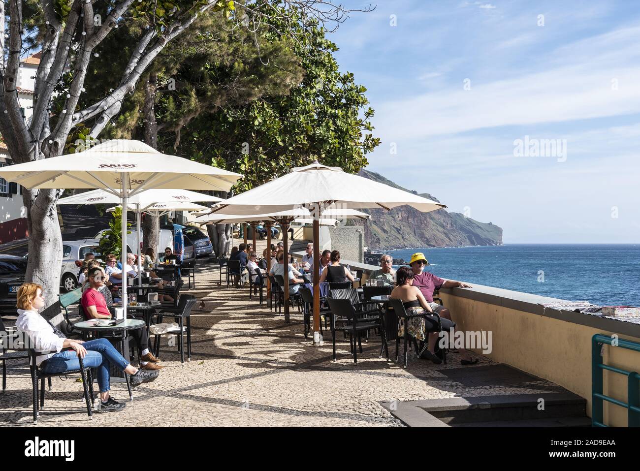 pavement cafe, restaurant, Funchal, Madeira, Portugal, Europe Stock ...