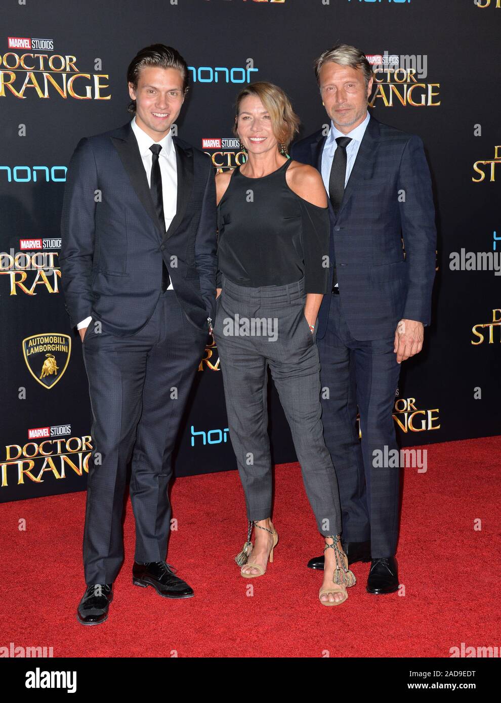 LOS ANGELES, CA. October 20, 2016: Mads Mikkelson & Hanne Jacobsen ...