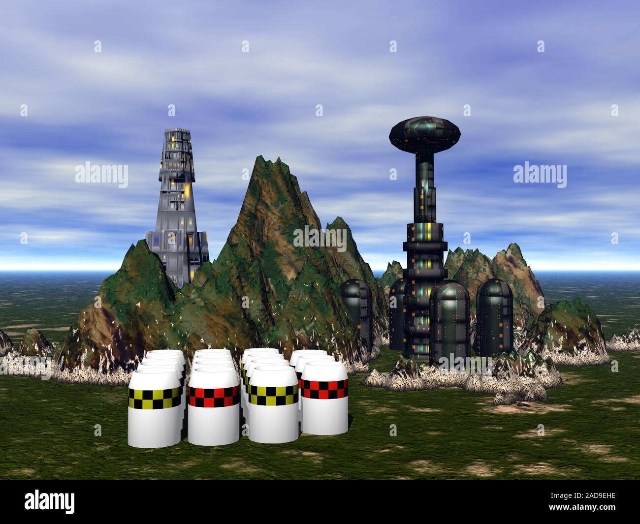 Communication station on the mountain Stock Photo - Alamy