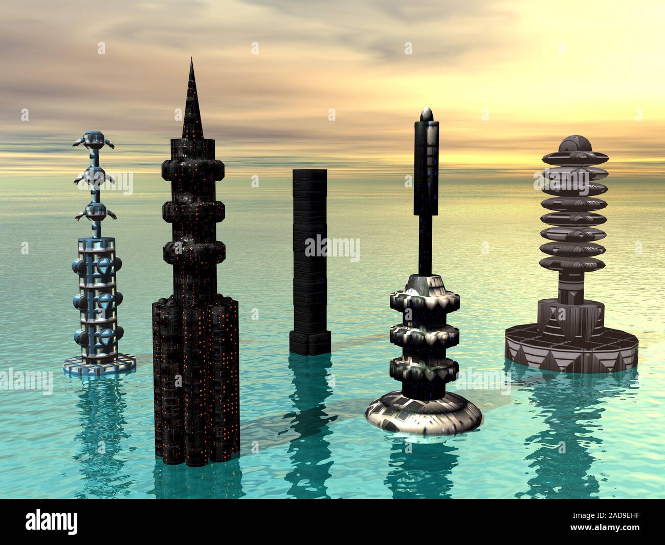 Sea water towers hi-res stock photography and images - Alamy