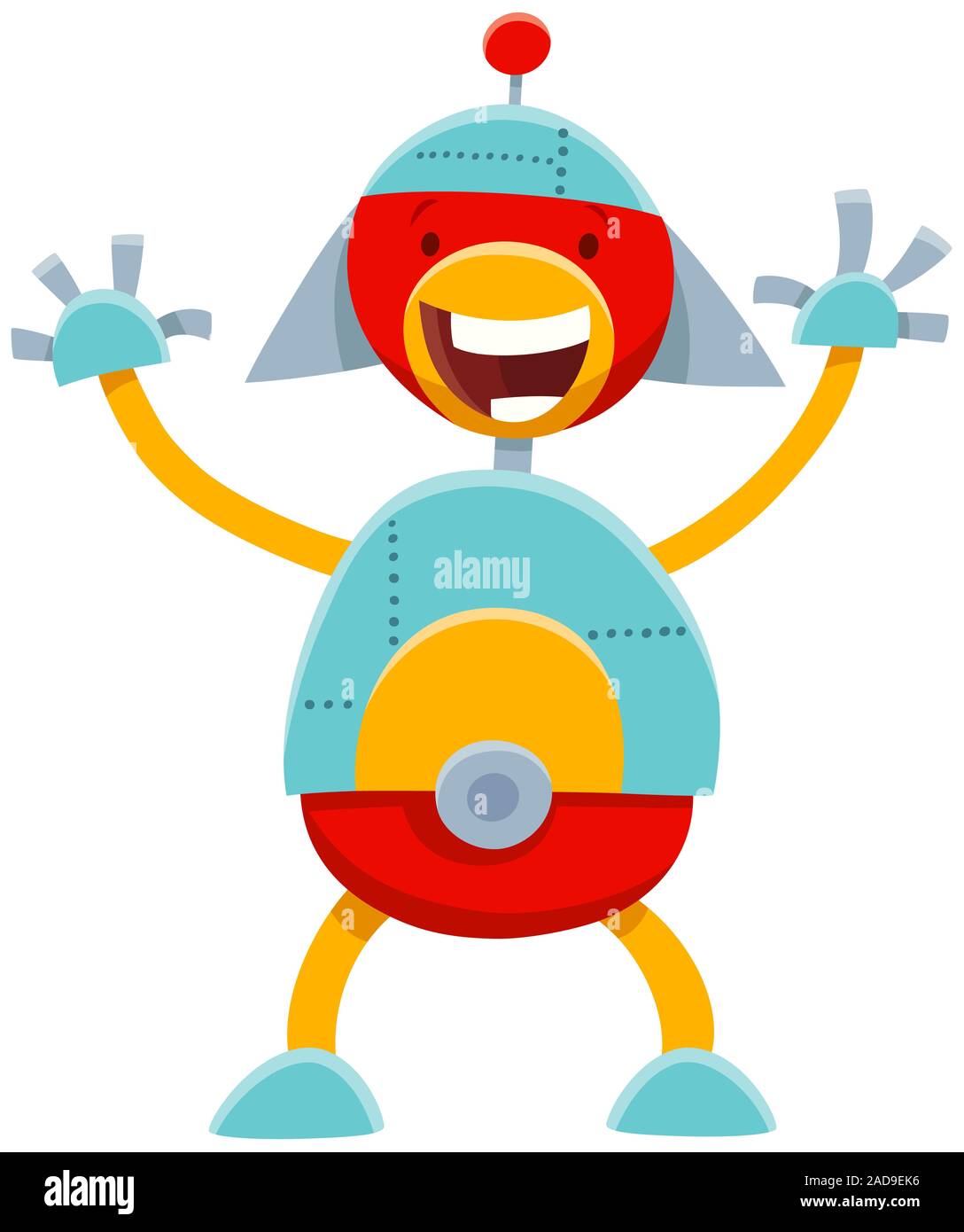 cartoon robot funny comic character Stock Photo - Alamy