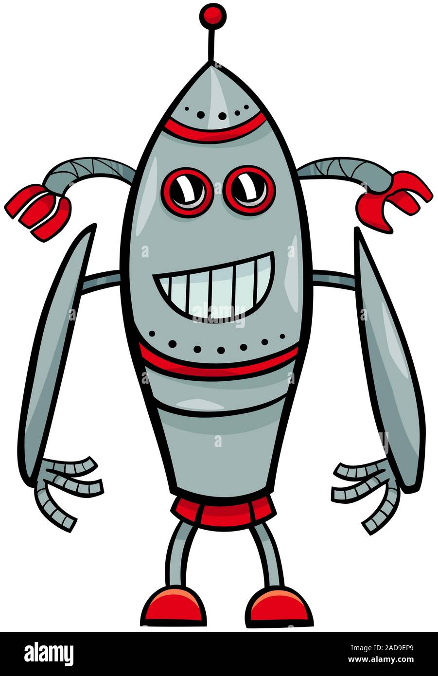 funny robot fantasy cartoon character Stock Photo - Alamy