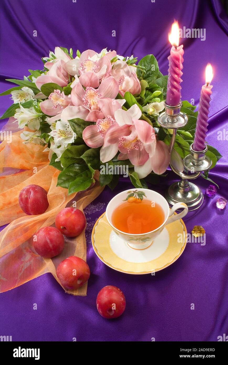 Composition With Flowers Stock Photo - Alamy