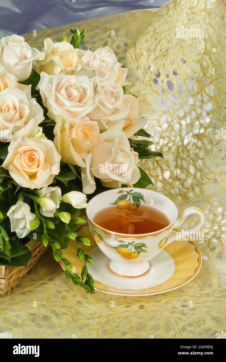 Composition With Flowers Stock Photo - Alamy