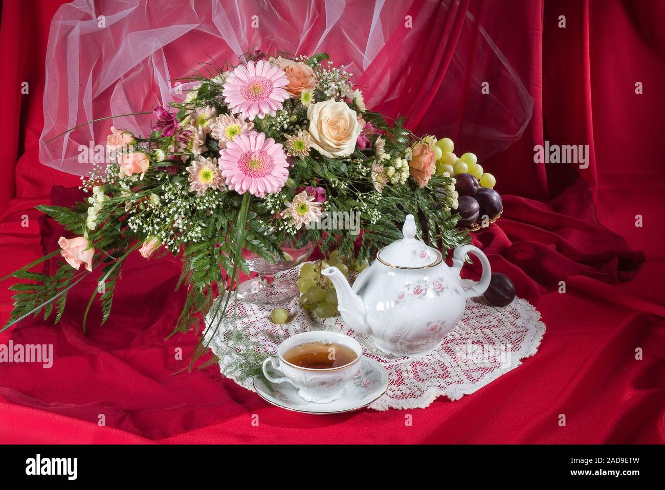 Composition With Flowers Stock Photo - Alamy