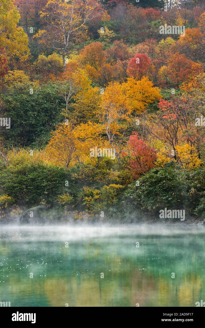 Autumn Onsen Lake Aomori Japan Stock Photo - Alamy