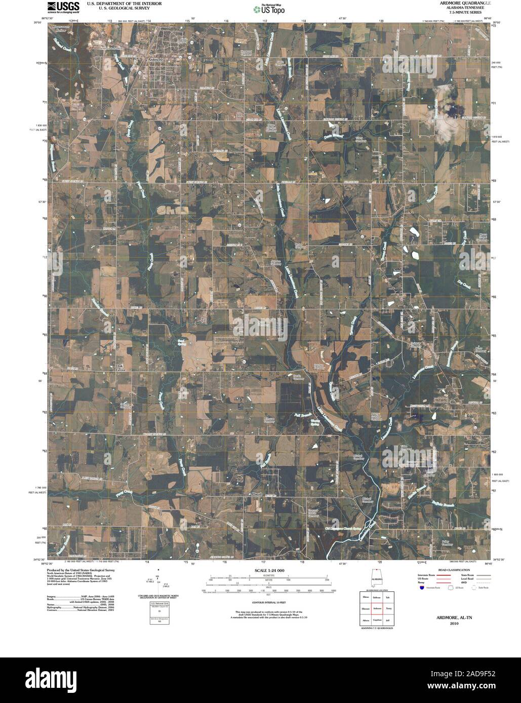 Map of ardmore hi-res stock photography and images - Alamy