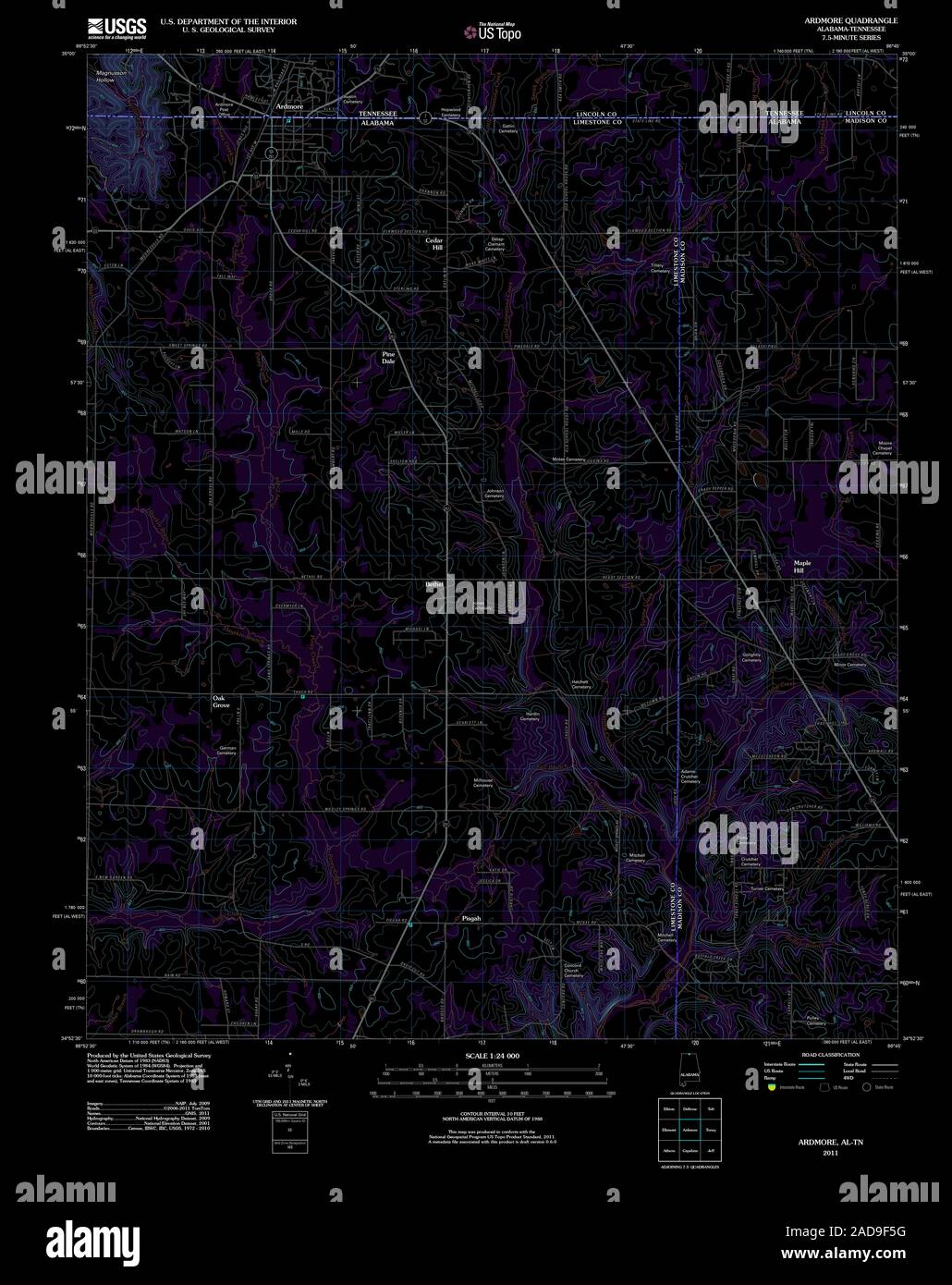 Map of ardmore hi-res stock photography and images - Alamy