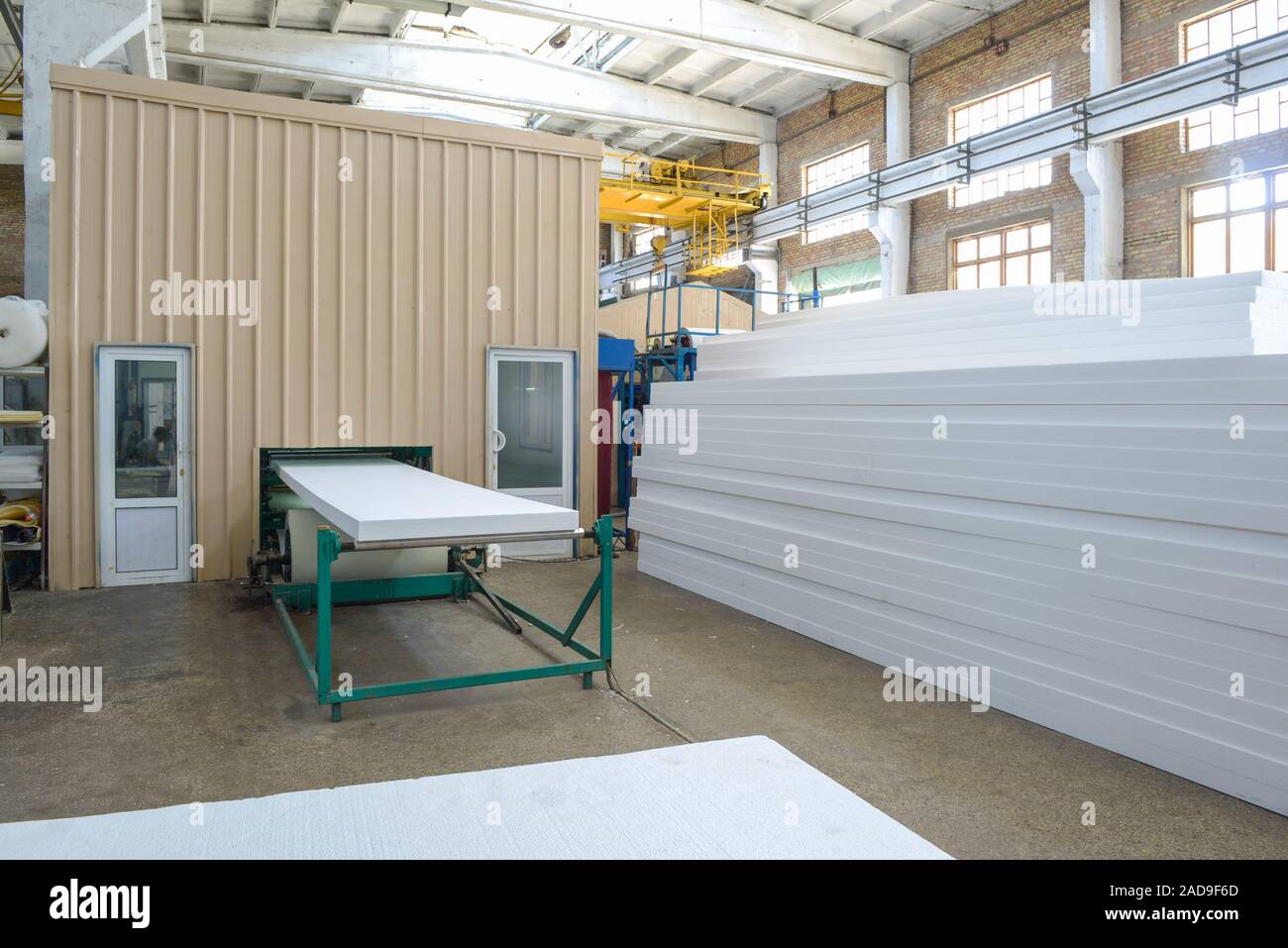 Production of thermal insulation materials. Plant for the production of ...