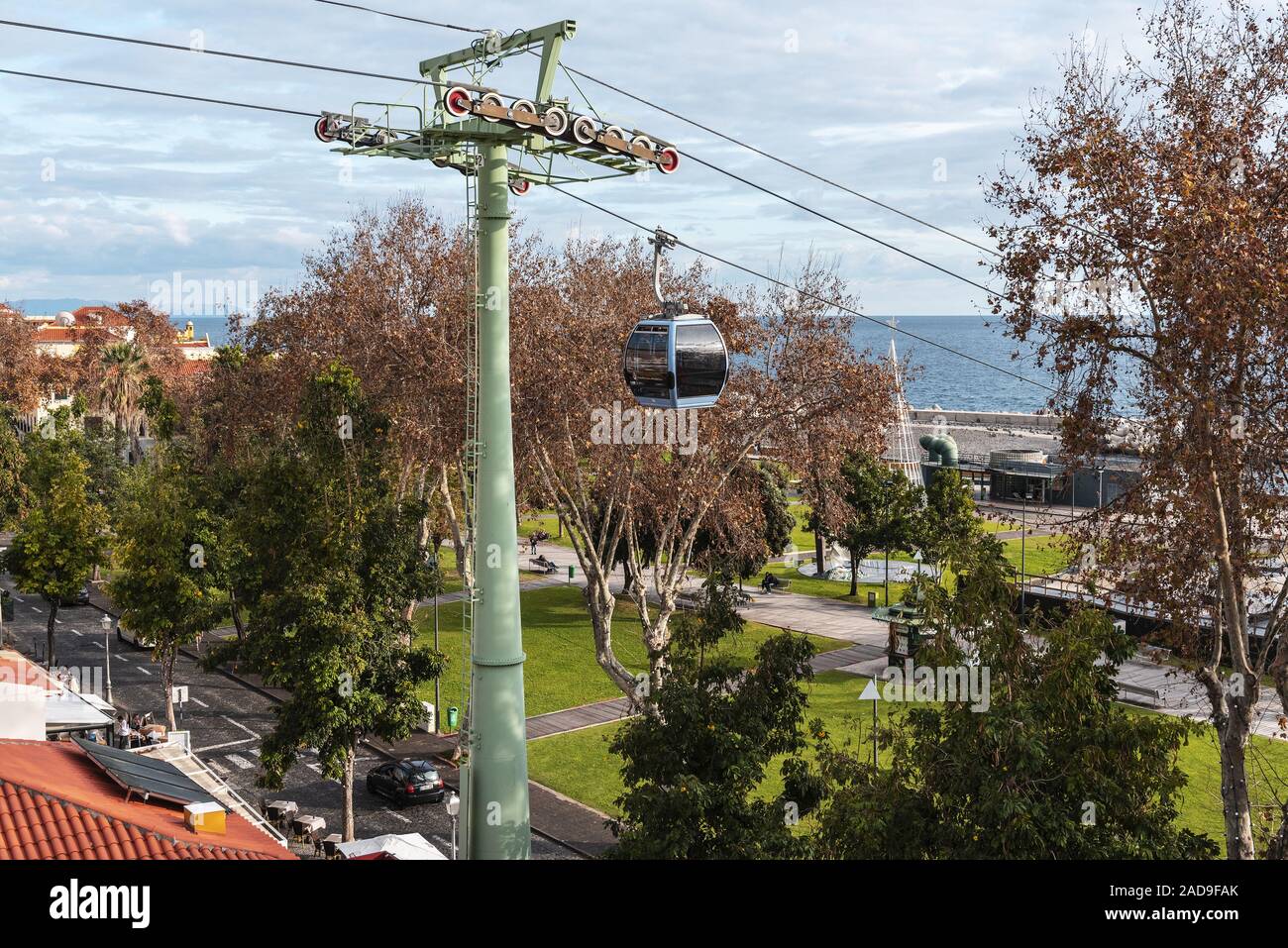 funicular, cable car station, old city, Funchal, Madeira, Portugal ...