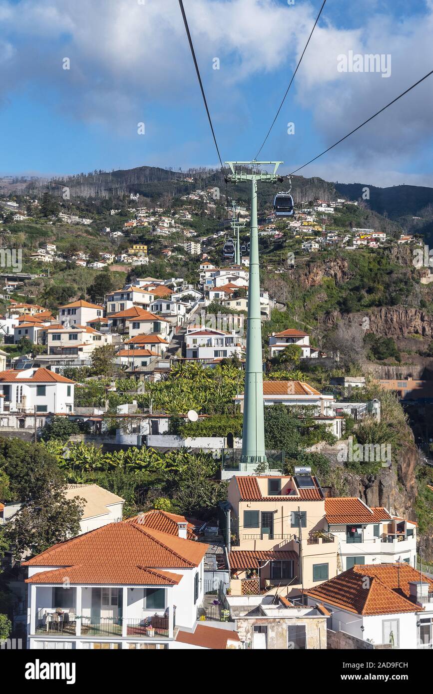 funicular, city view, Funchal, Madeira, Portugal, Europe Stock Photo ...