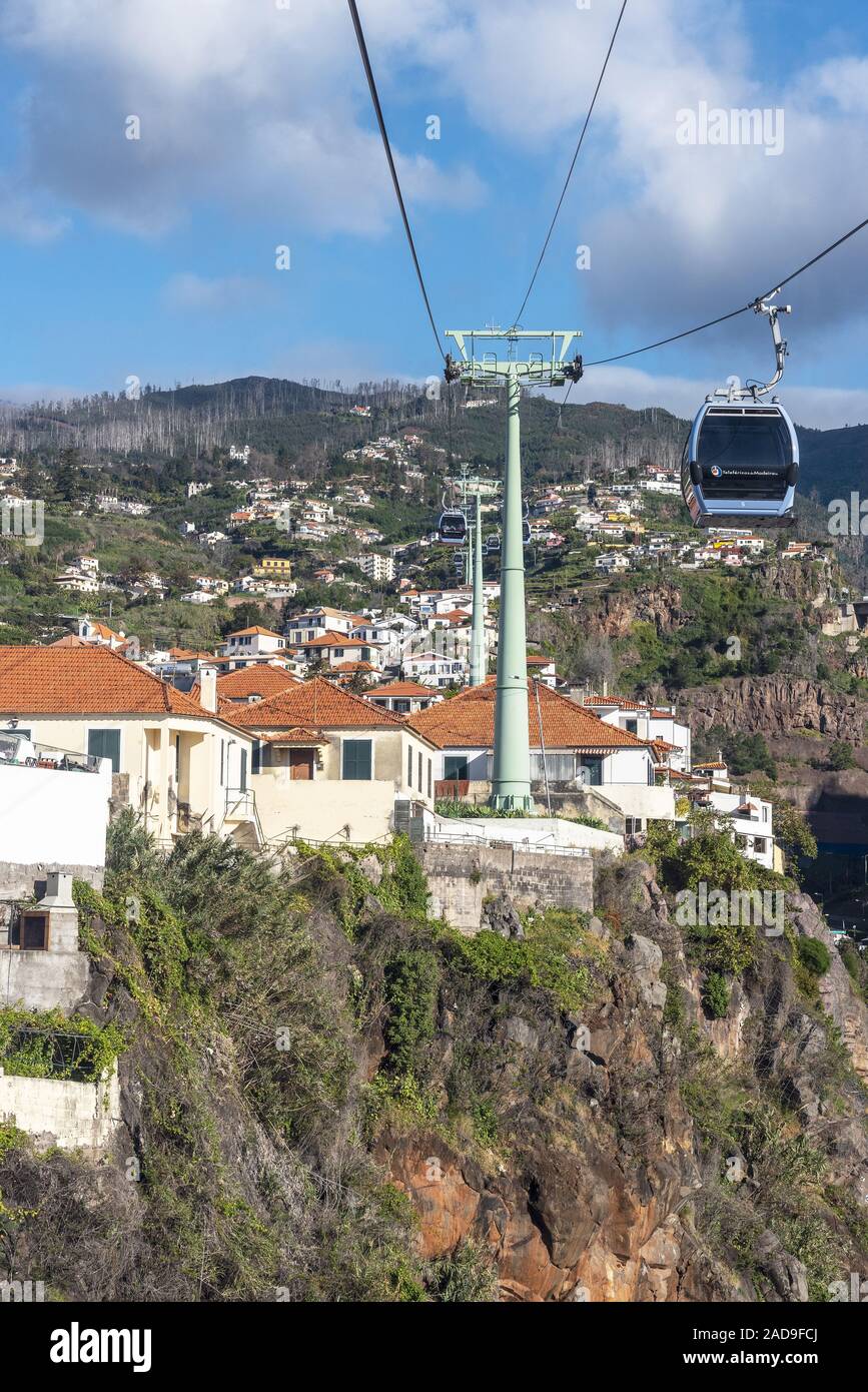 funicular, city view, Funchal, Madeira, Portugal, Europe Stock Photo ...