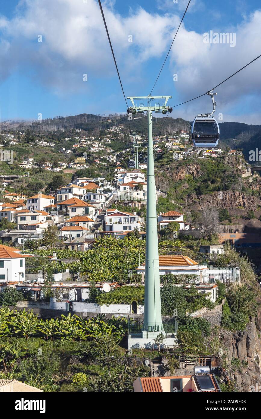 funicular, city view, Funchal, Madeira, Portugal, Europe Stock Photo ...