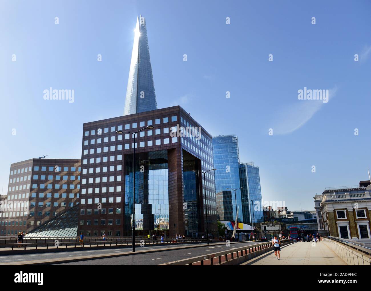 A view of The Shard and other modern buildings in Southwark, London ...