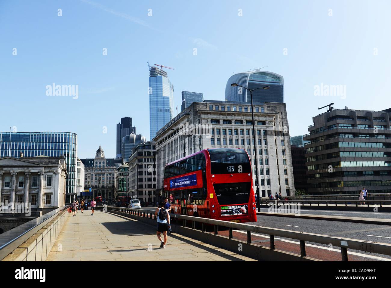 Walking on the London Bridge in London, England Stock Photo - Alamy
