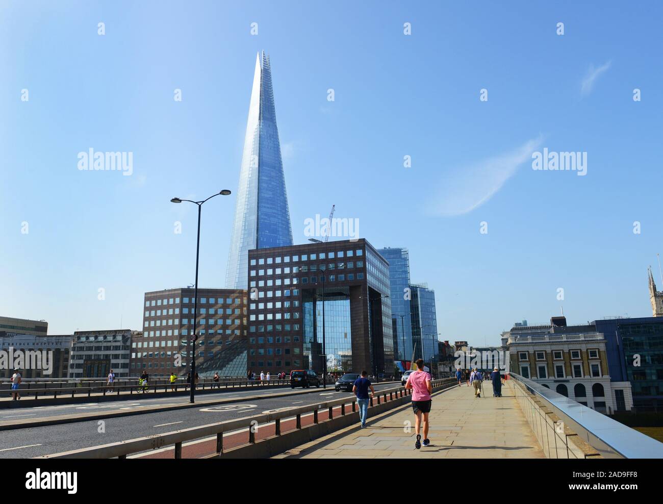 A view of The Shard and other modern buildings in Southwark, London ...