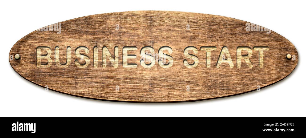 Street Sign Business START Stock Photo - Alamy