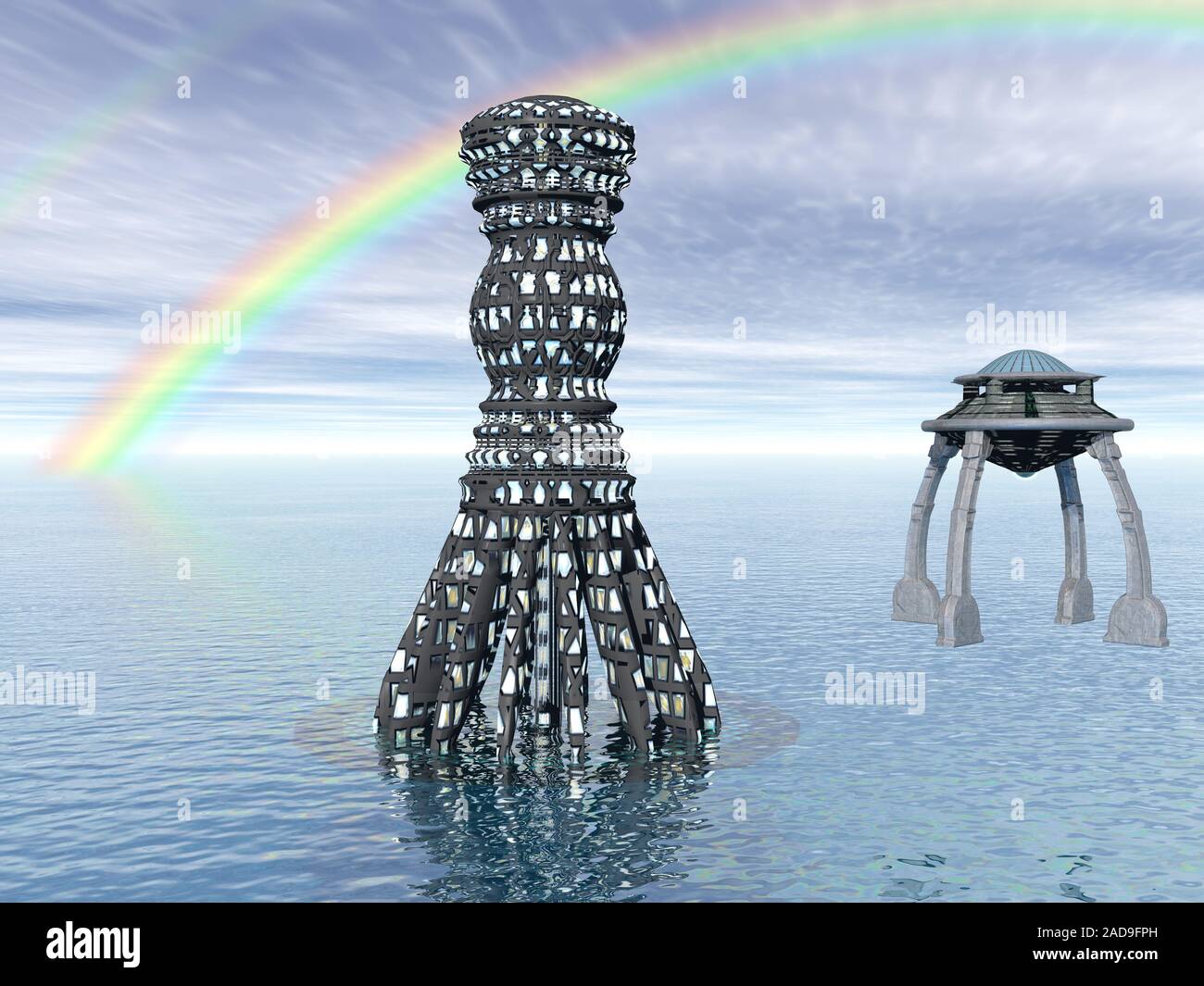 Base station on foreign planet Stock Photo - Alamy