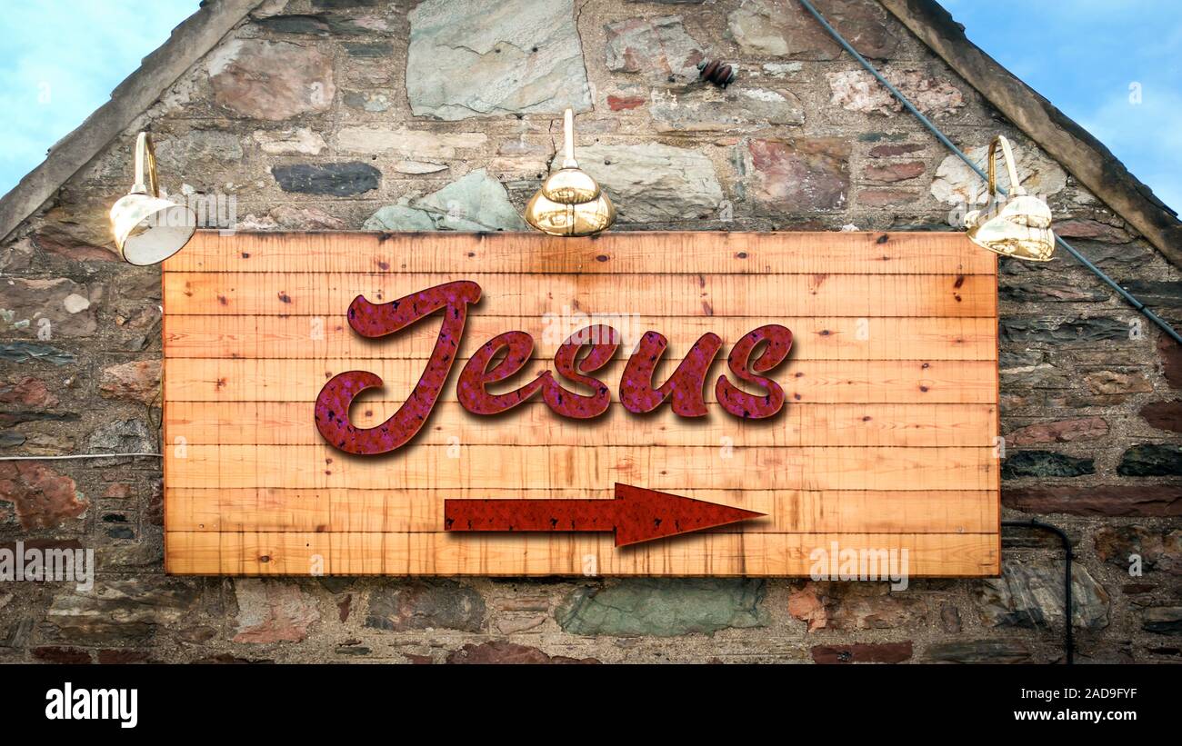 Street Sign to Jesus Stock Photo - Alamy