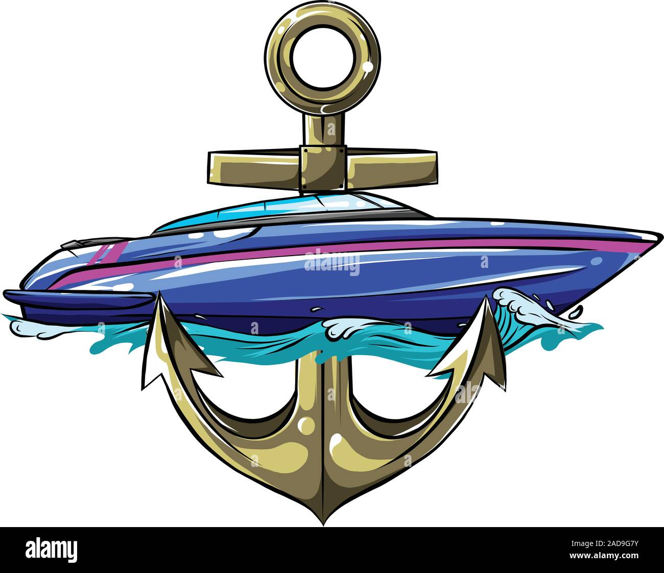 Ships yachts and boats icons set with navigation symbols flat isolated ...
